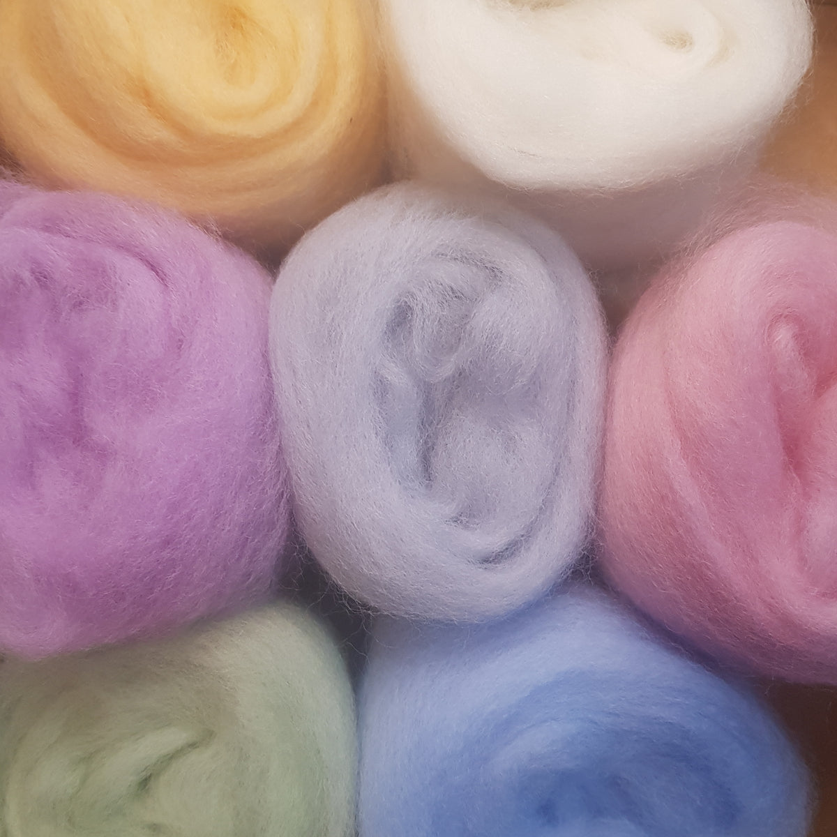 Corriedale Sliver Pack 7 Colour Pastels - 100gm – The Wool Stash